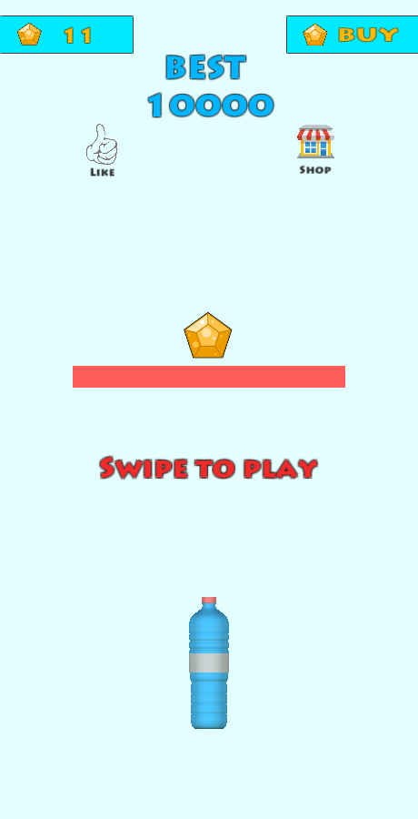 Bottle Flip | Unity3D | Android, iOS, HTML by QuickAppStudio | CodeCanyon